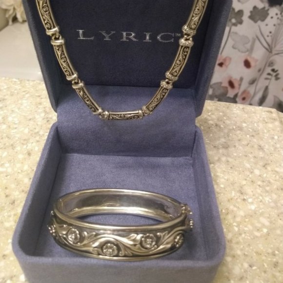 Lyric | Jewelry | Lyric Sterling Silver Diamond Accent Link Necklace ...
